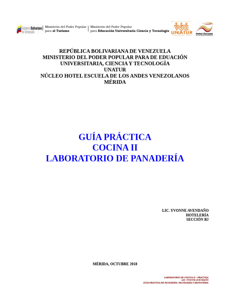 Guía Práctica de Cocina Ii | PDF | Panes | Confitería
