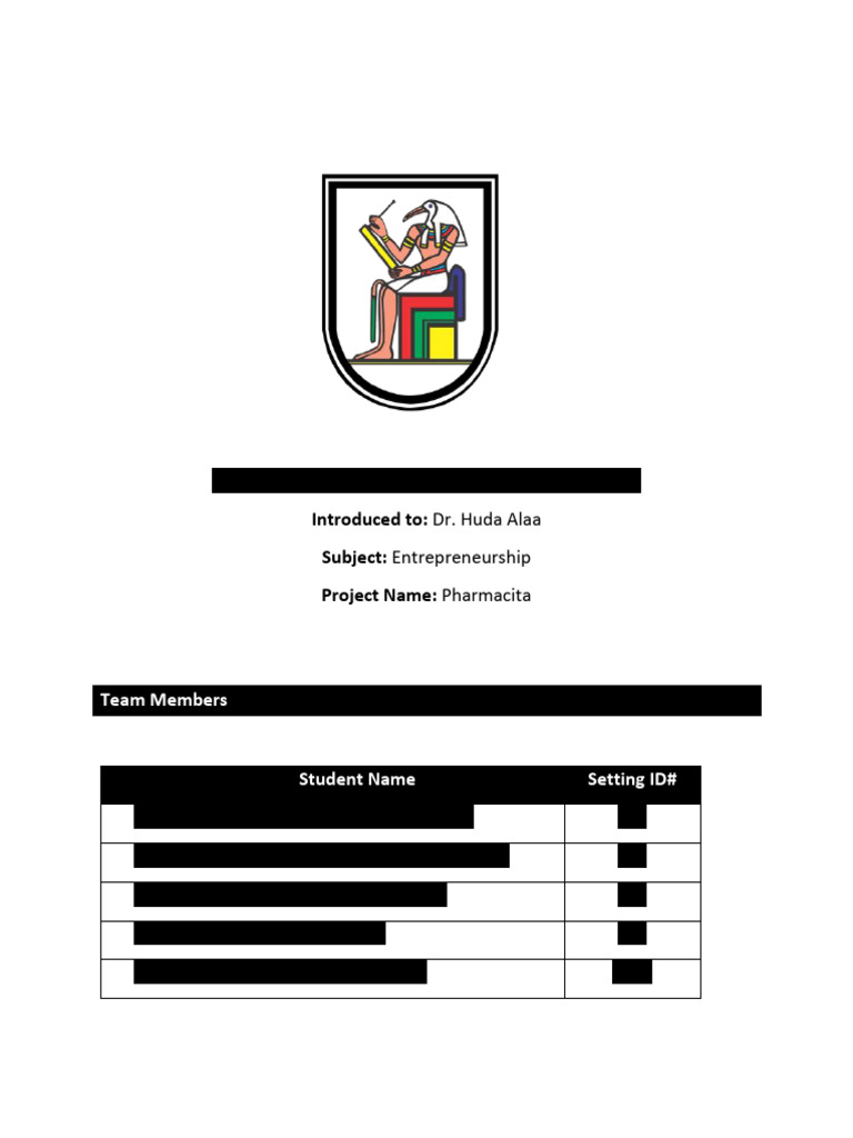 Entrepreneurship Project - Pharmacita - Sample | PDF