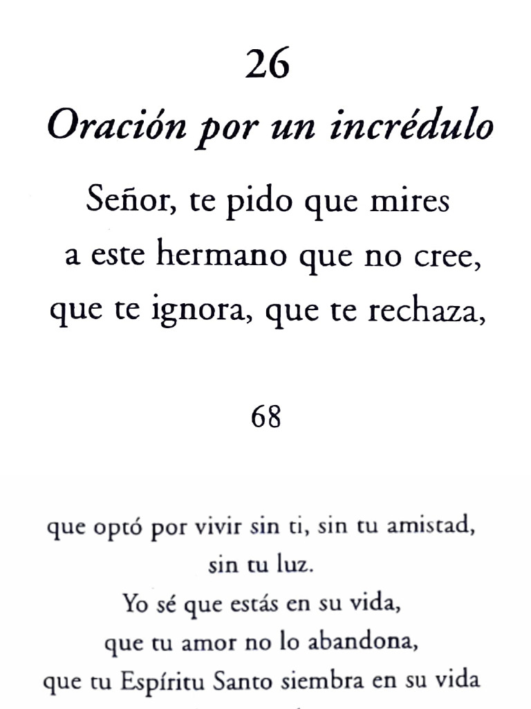 Oración Por Un Incrédulo | PDF