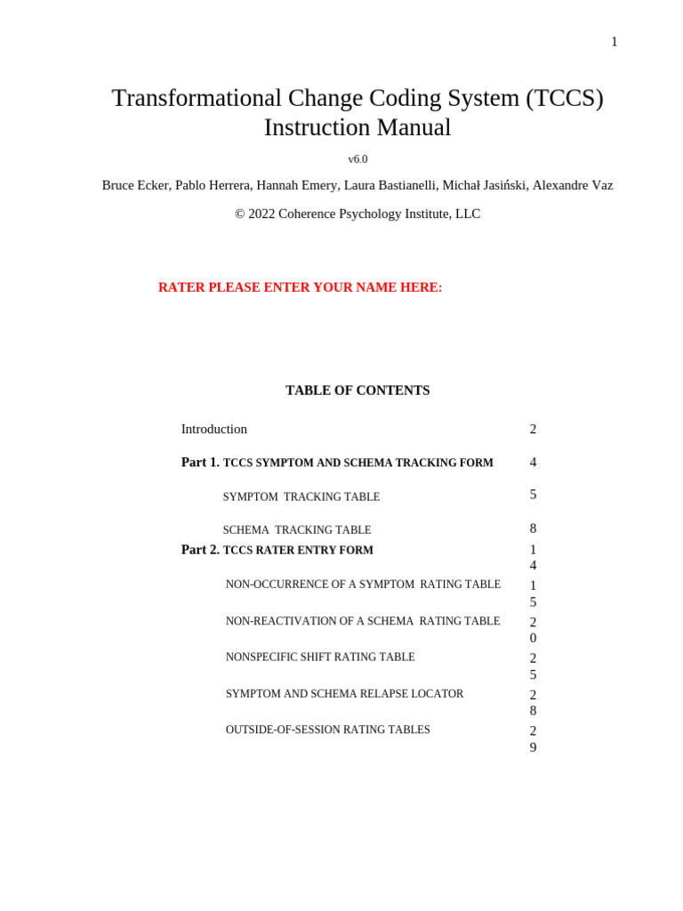Andrea Arredondo Maury - TCCS Instruction Manual | PDF