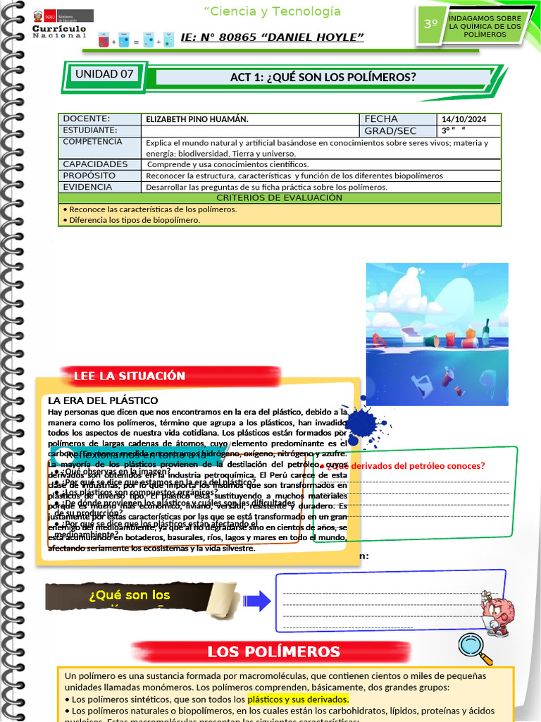 Jj-3º ACT 1 CYT UA 7-14 OCTUB. | PDF