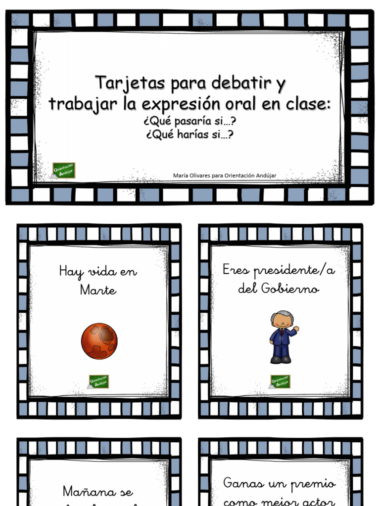 Tarjetas Debatir y Expresion Oral | PDF