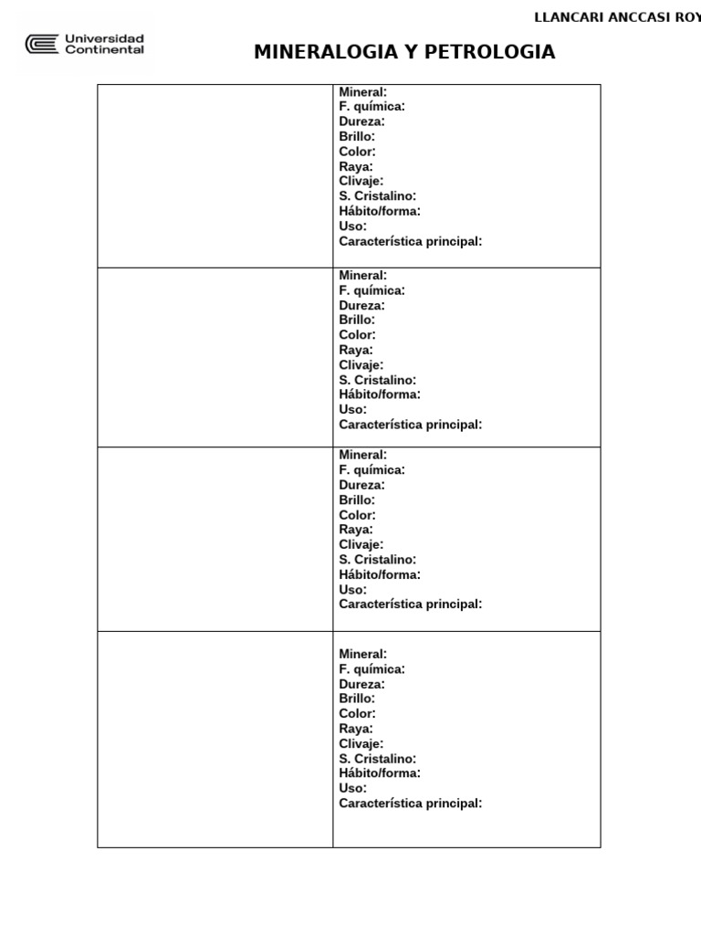 Mineralogia Reconocimiento | PDF