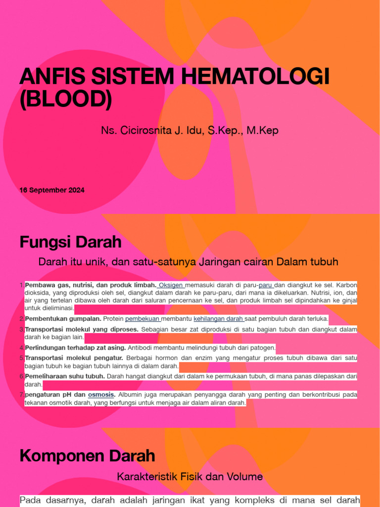 Sistem Hematologi | PDF