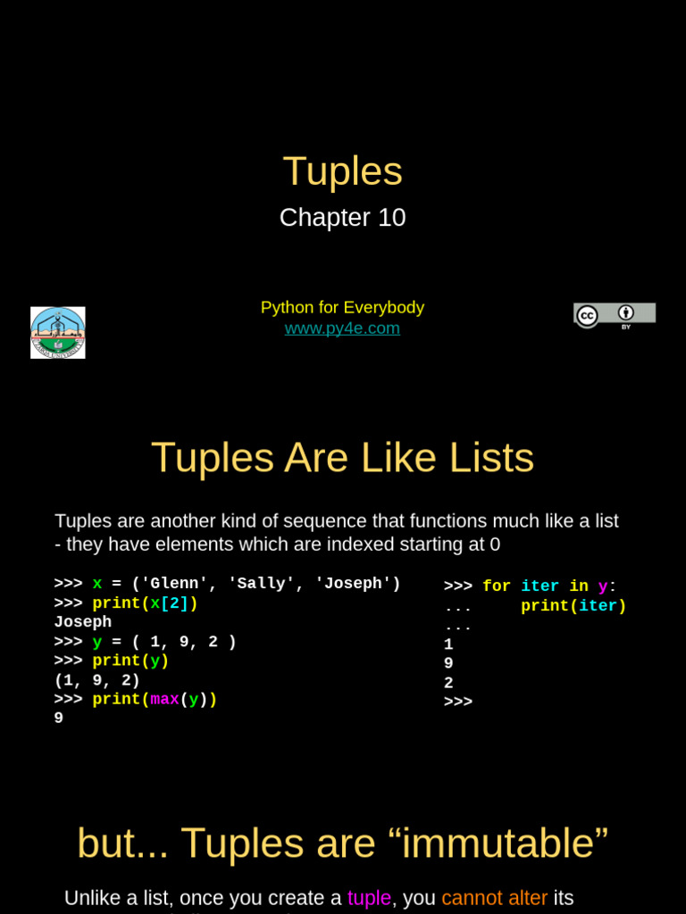 Ch10 Tuples | PDF