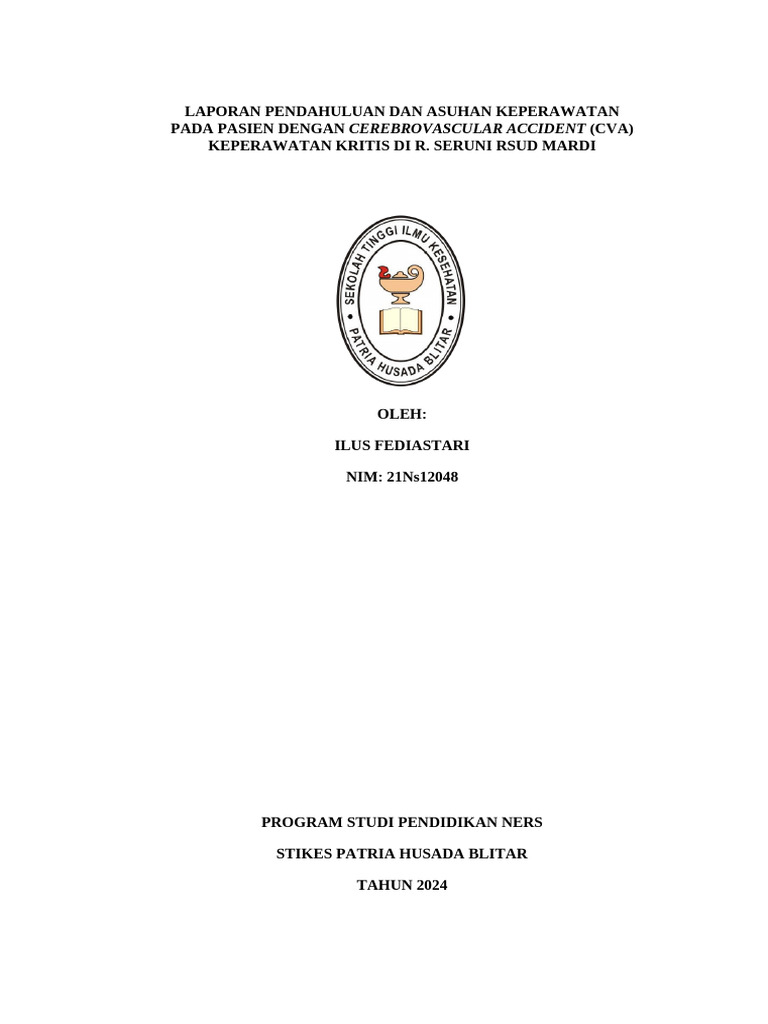 Askep Ilus Icu Cva | PDF