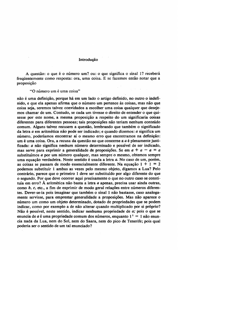 Frege - Fundamentos Da Aritmetica - Introdução | PDF