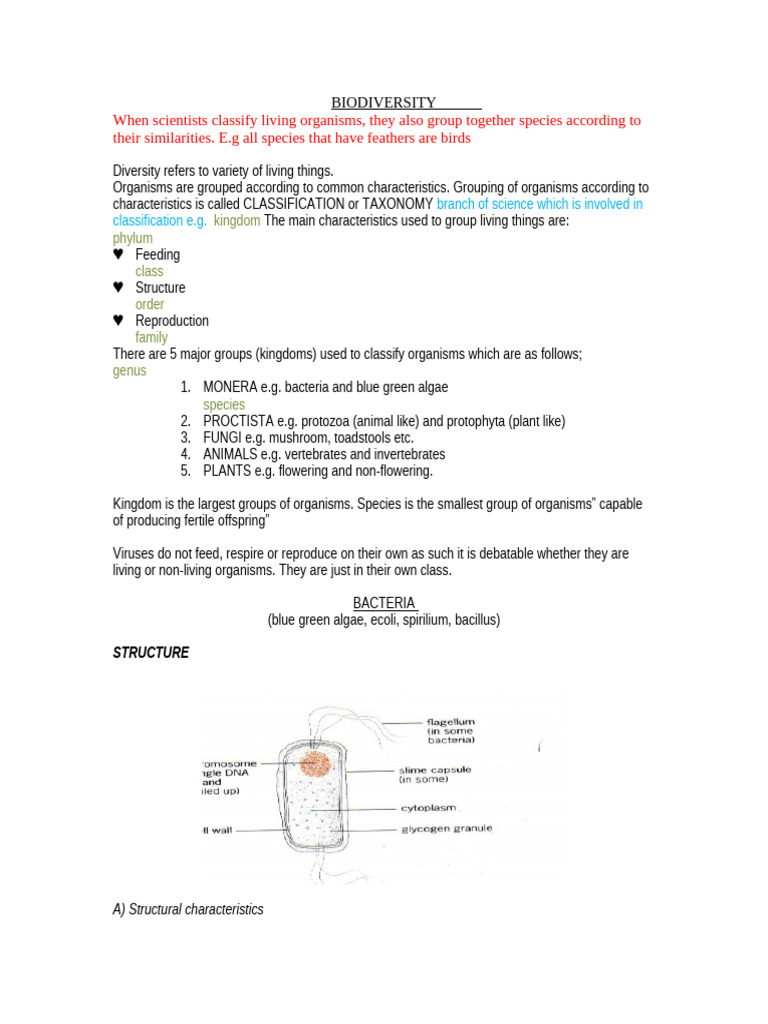 Biodiversity | PDF | Virus | Bacteria