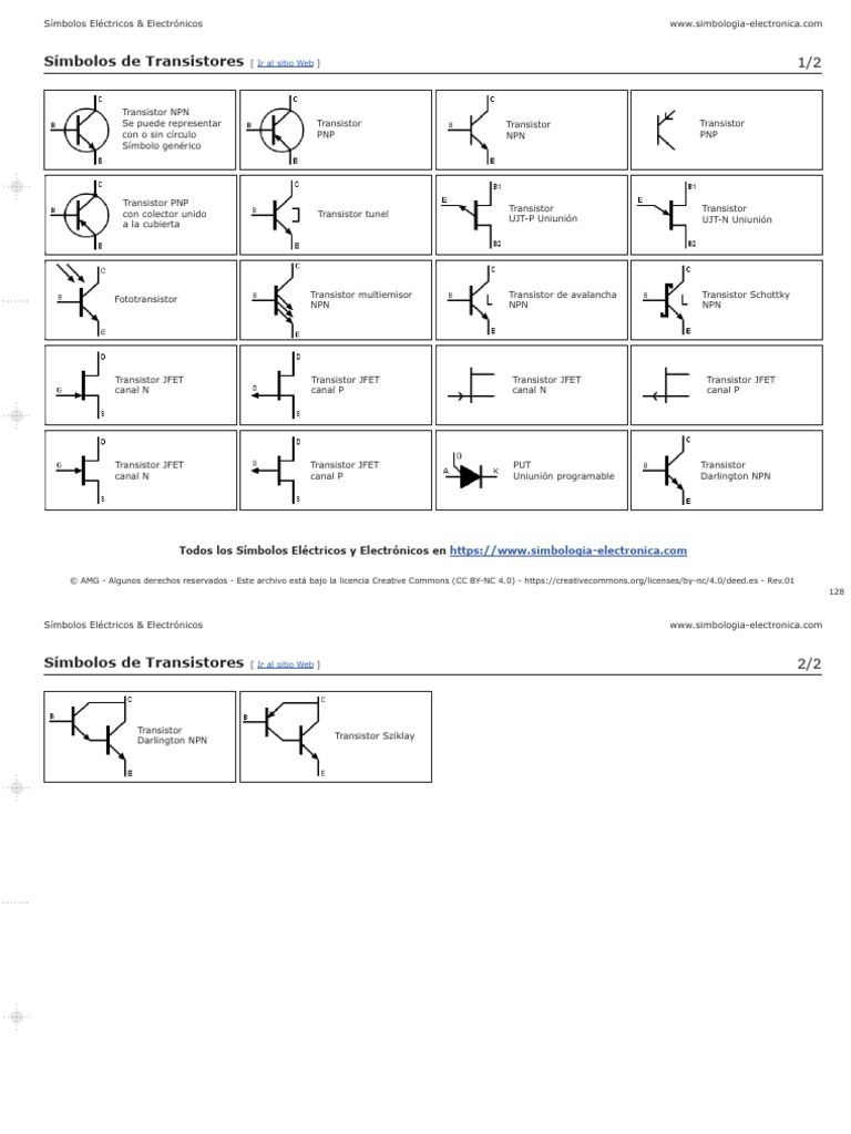 Simbolos Transistores | PDF
