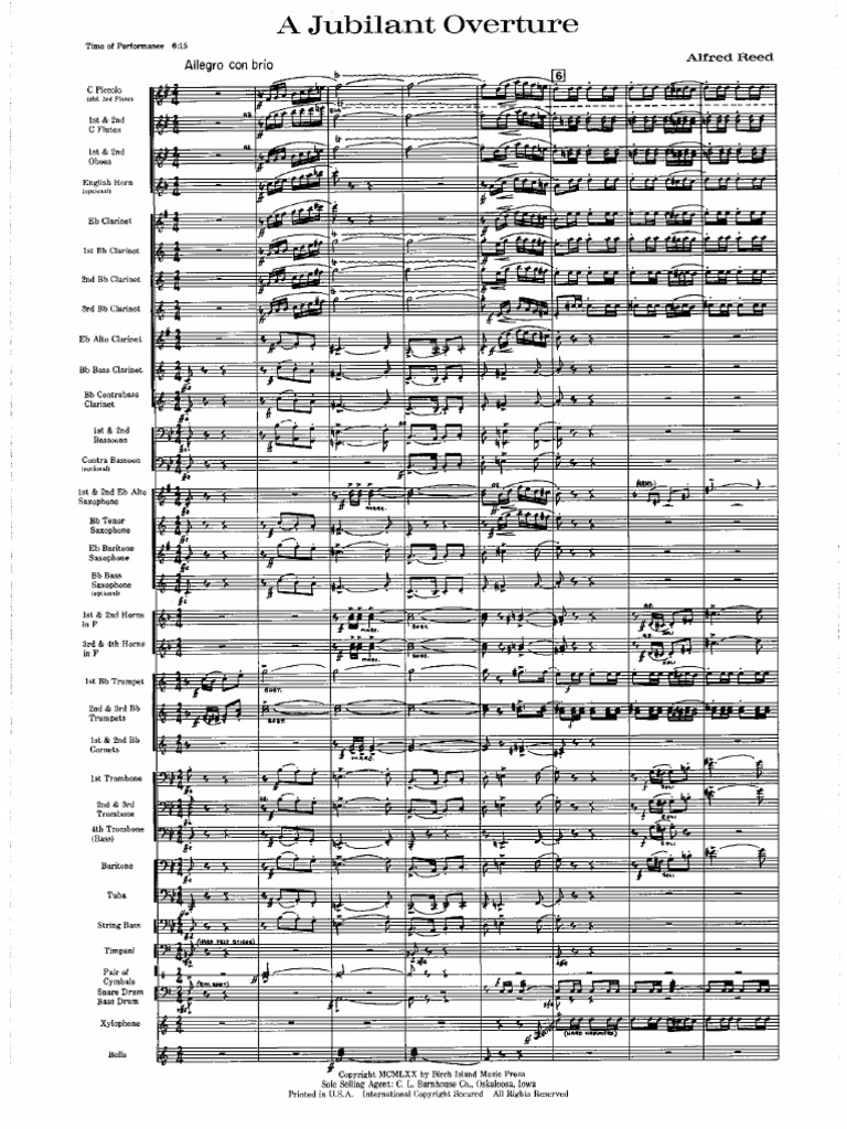 A Jubilant Overture - Alfred Reed | PDF