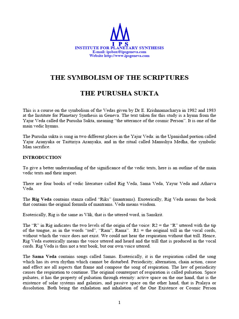 Purusha Sukta | PDF