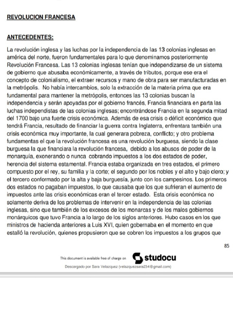 Resumen Revolución Francesa | PDF