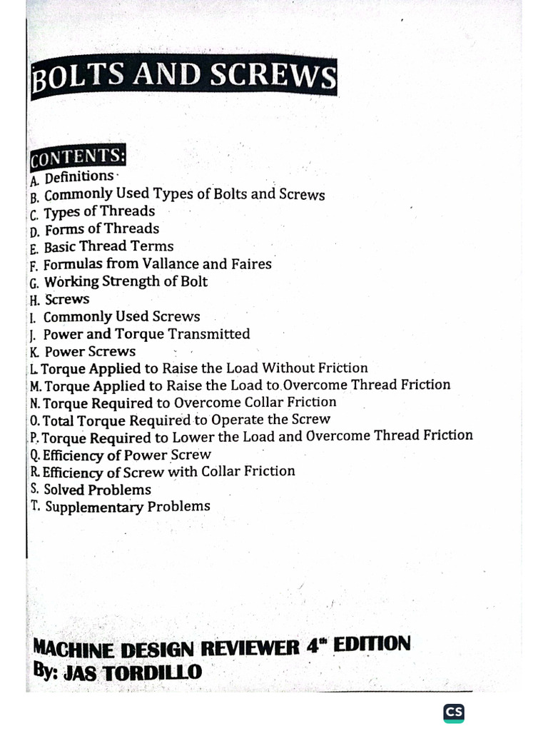 MD Bolts and Screws | PDF