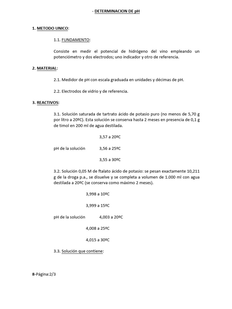 Determinacion de PH | PDF