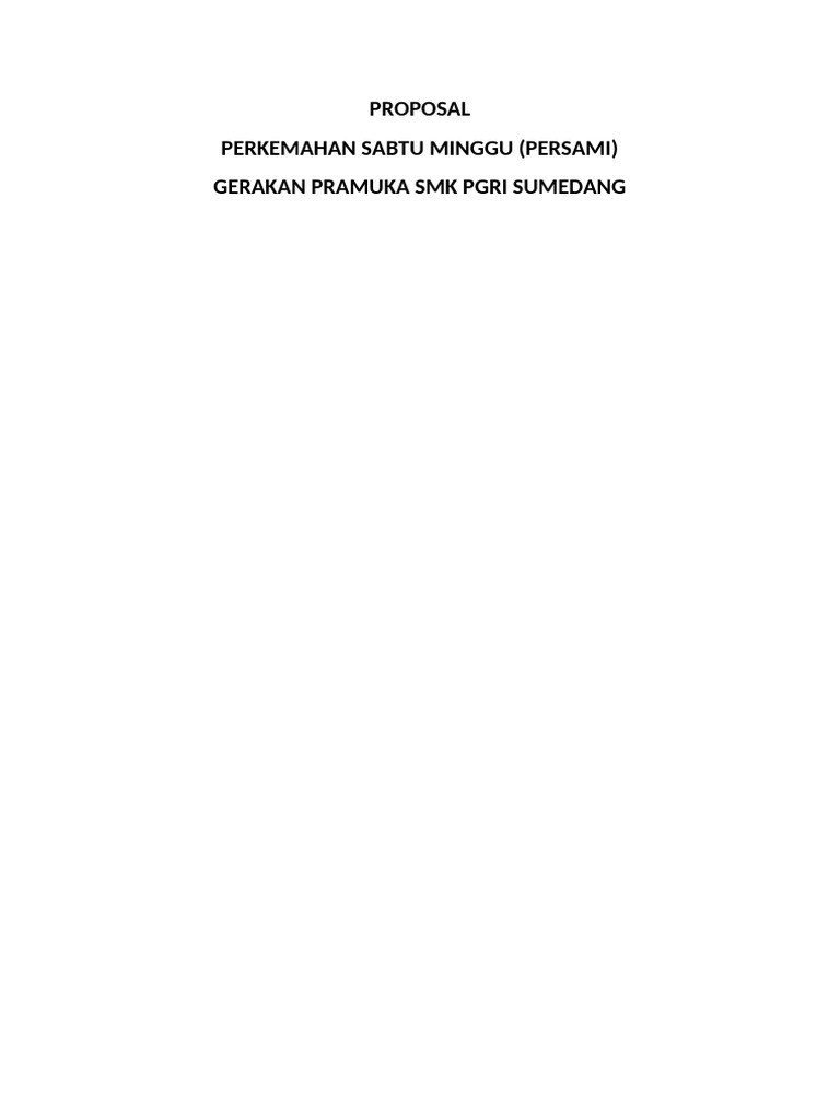 Proposal Persami 2022 | PDF