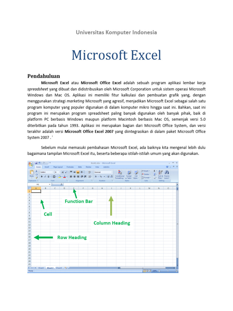 KOMPONEN EXCEL | PDF