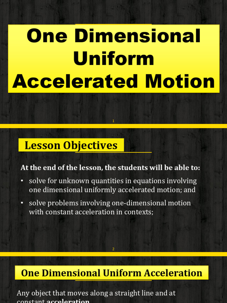 Topic 4 UAM Horizontal Motion With Annotation | PDF