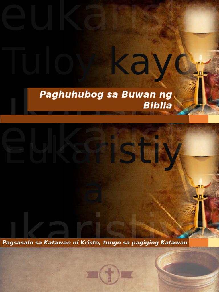 Eukaristiya BIBLE MOnth | PDF