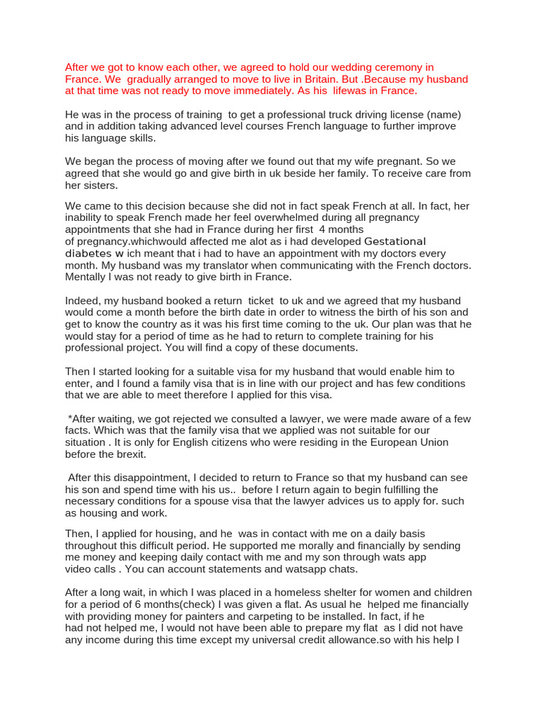 How to write relationship History | PDF