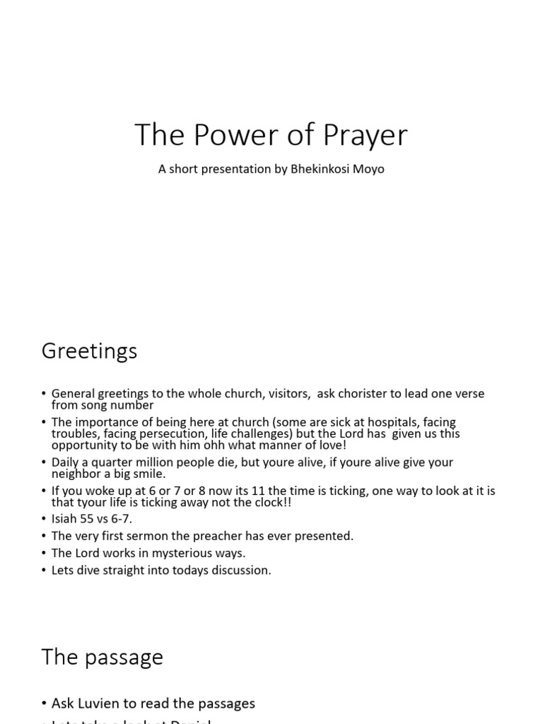 The Power of Prayer | PDF