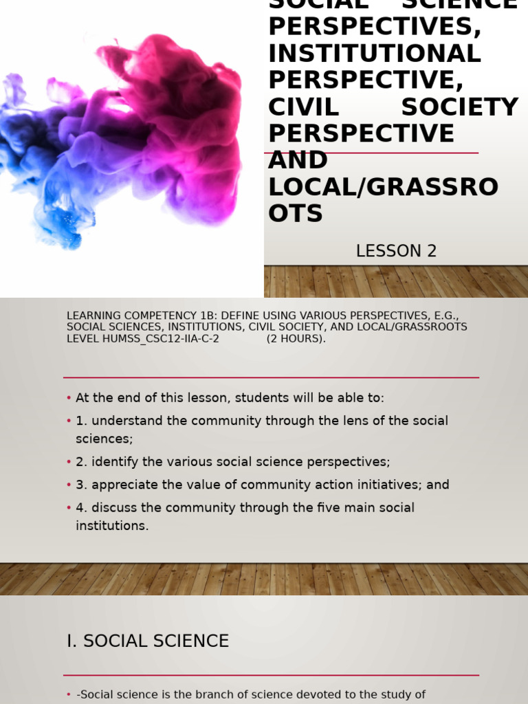 Social Science Perspectives, Institutional Perspective, Civil | PDF