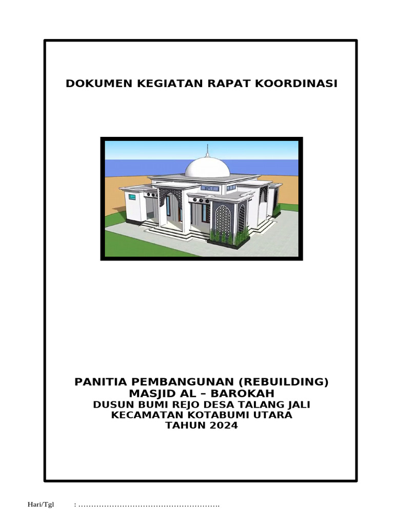 Format Dokumen Rapat Koordinasi | PDF
