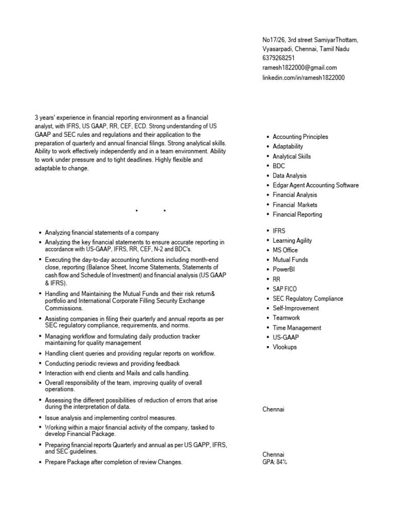 Ramesh Resume | PDF