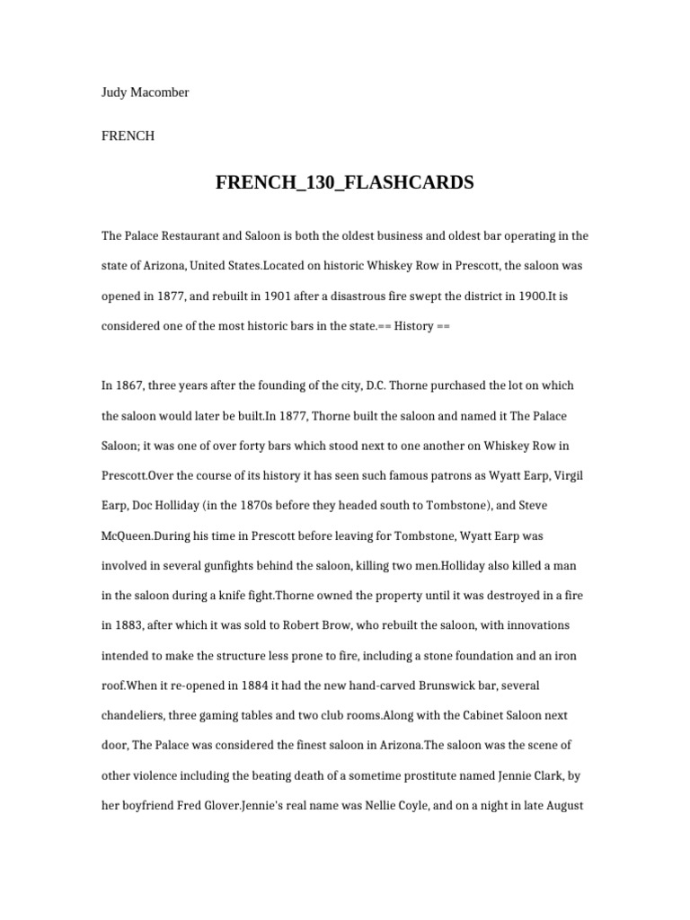 French 130 Flashcards | PDF