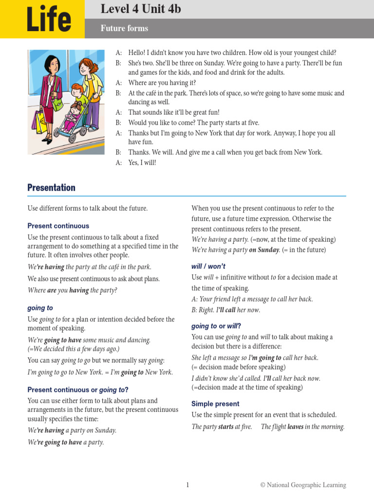 Unit 4b - Review (Future Forms) | PDF