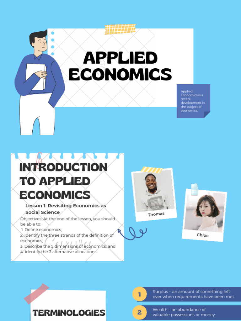 Applied Economics: Applied Economics Is A Recent Development in The ...