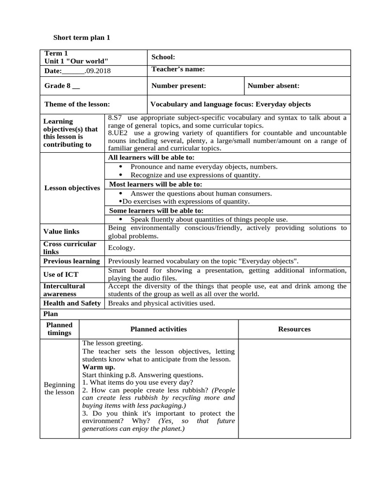 English 8 Lesson (New 2018) | PDF