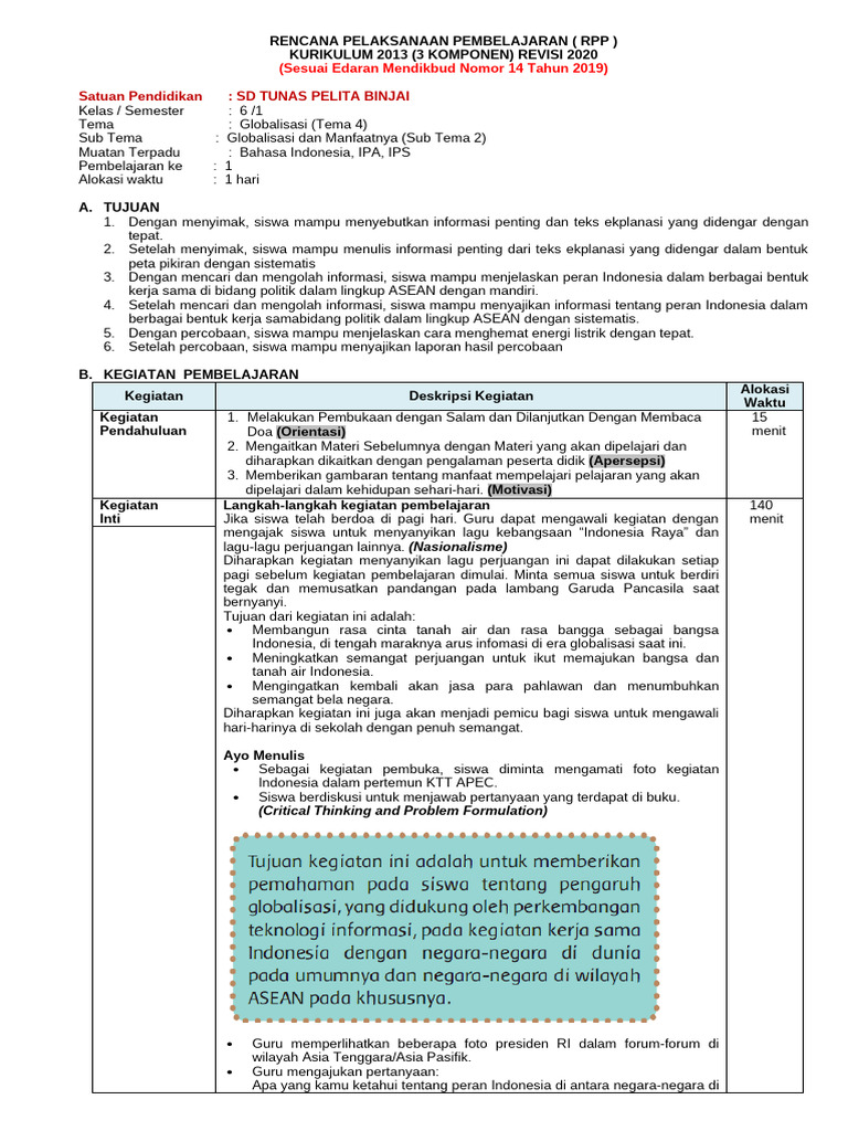 6.4.2.1 - RPP Revisi 2020 | PDF