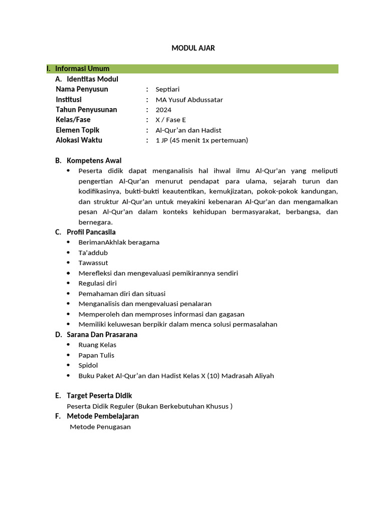 Modul Ajar PPL | PDF