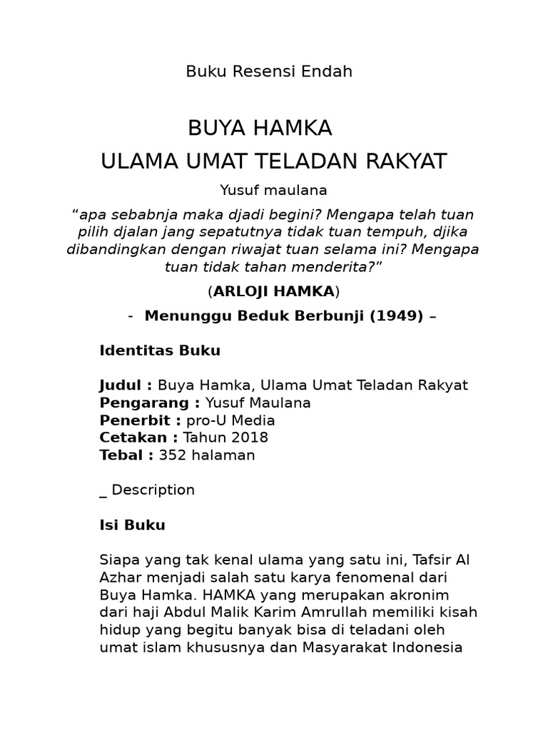 Buya Hamka | PDF