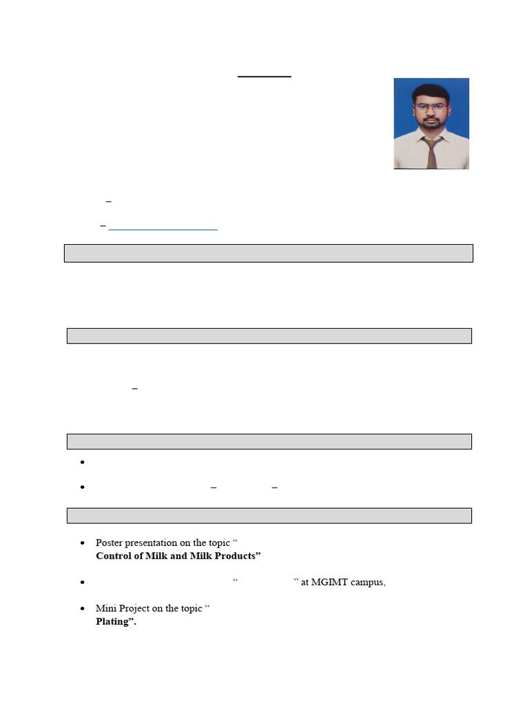 Resume of Yash..@ | PDF