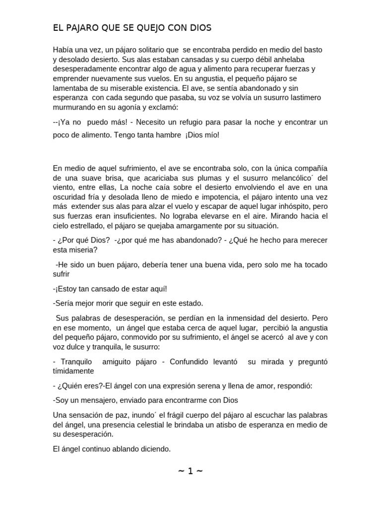 Cuento 4to A Liliana Vara Lopez | PDF | Gratitud | Aves