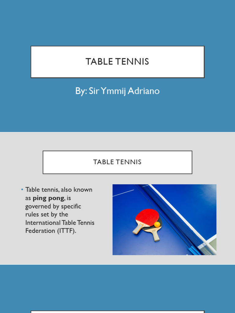 Table Tennis | PDF