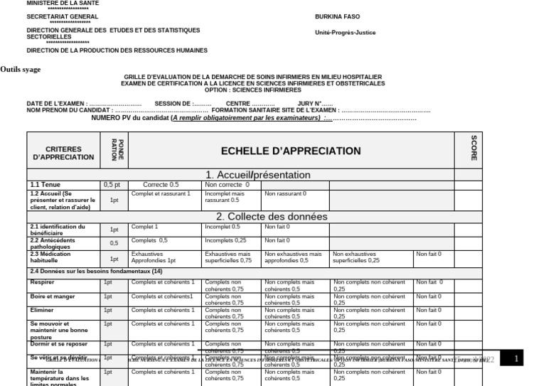 GRILLE EVALUATION DE LA DEMARCHE LSI VF 2022 - Copie | PDF