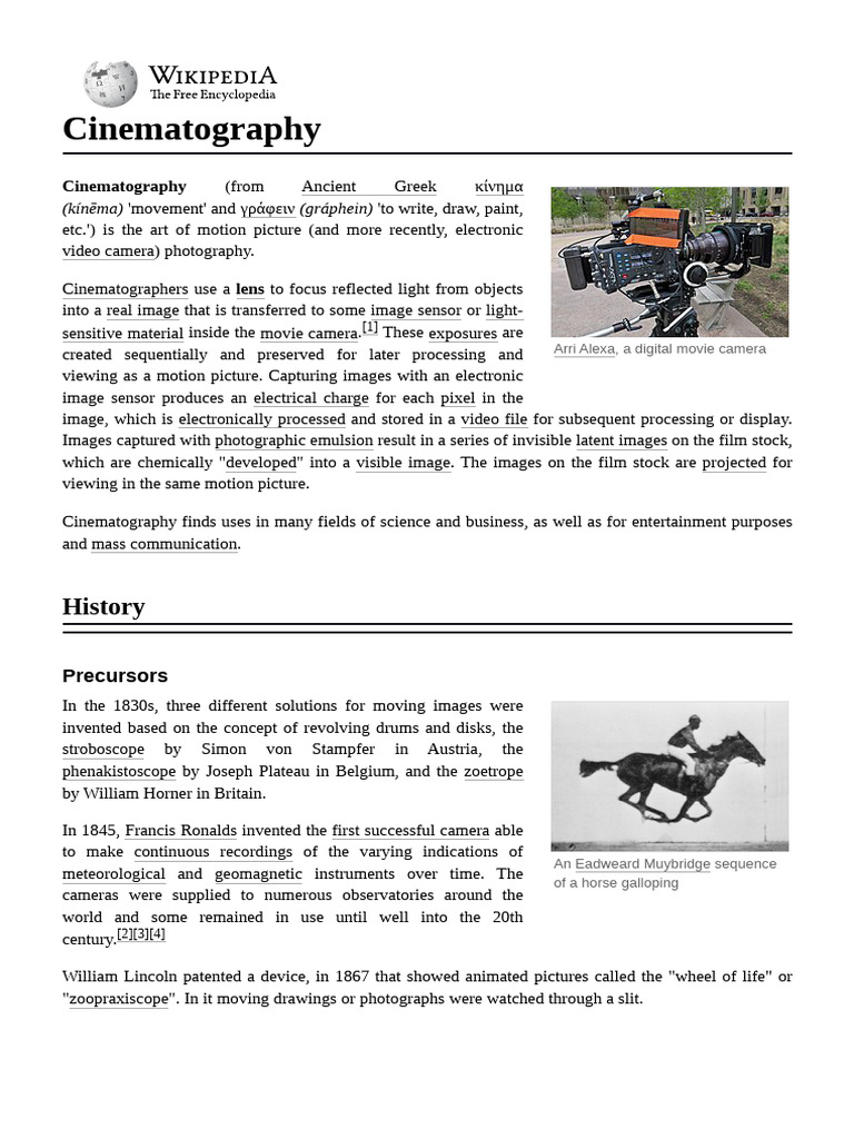 Cinematography | PDF