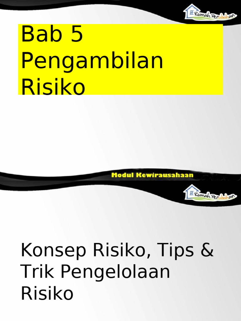 Bab 05 Pengambilan Risiko | PDF