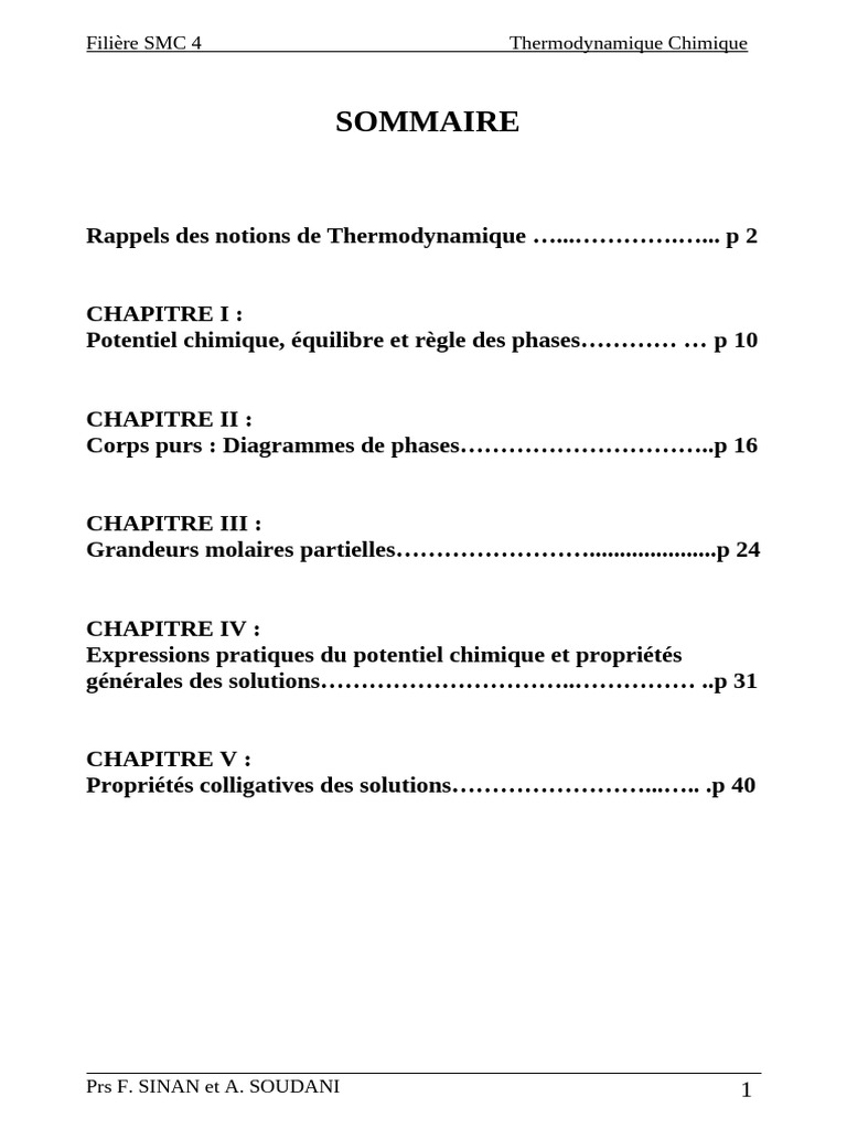 Cours S4 - SMC Thermo - Final-2017 | PDF