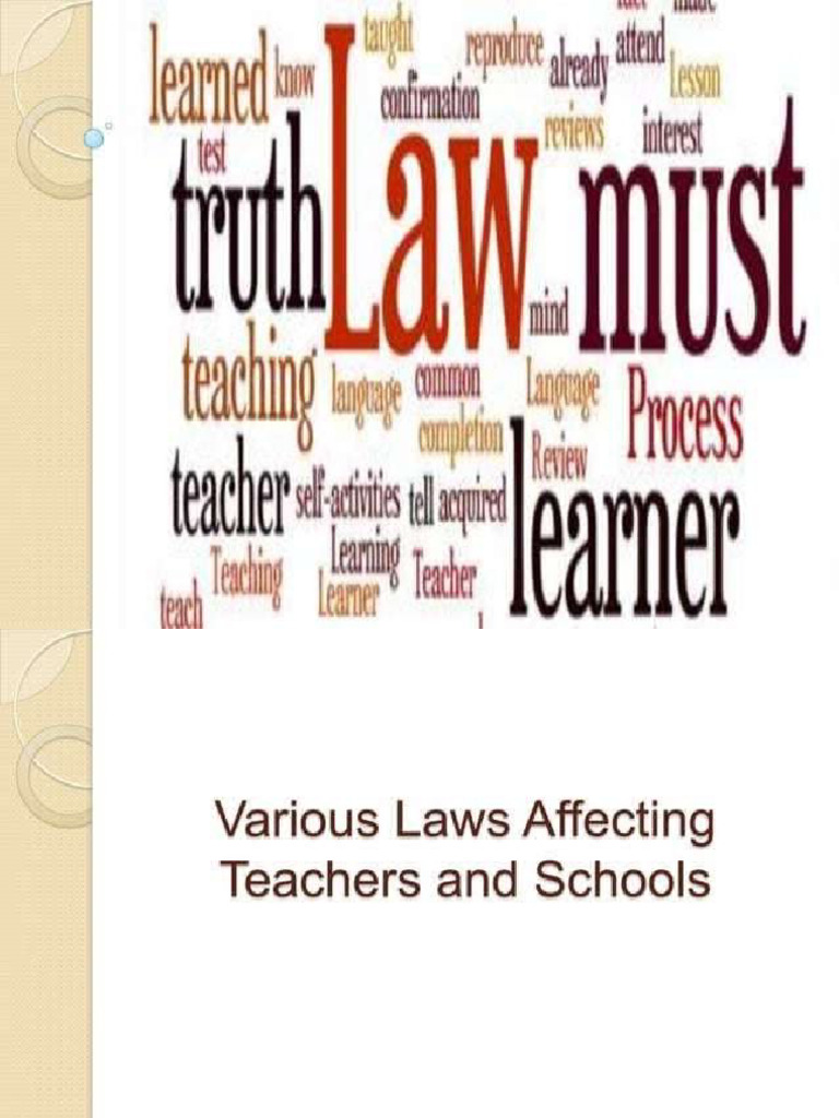 Laws Related To Education | PDF