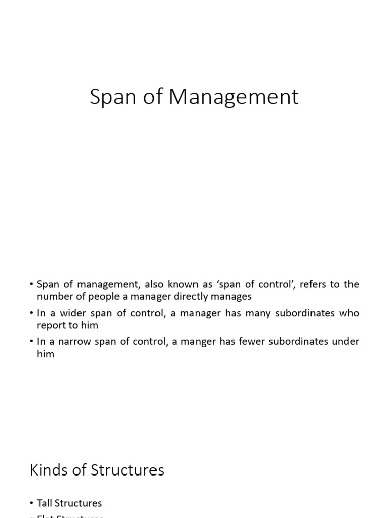 Span of Management | PDF