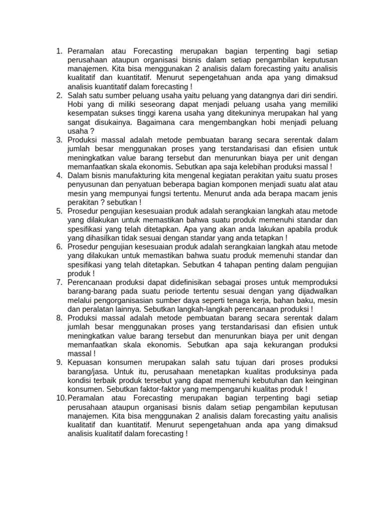 Latihan Soal PKWU | PDF