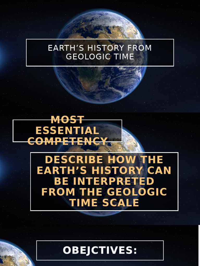 Earth's History From Geologic Time | PDF