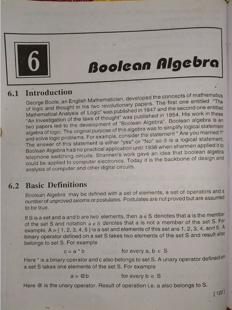 4) Boolean Algebra | PDF