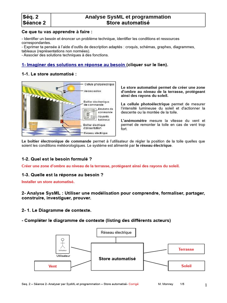 Seance 2 Analyse Par Sys ML Prog Store Corrige | PDF