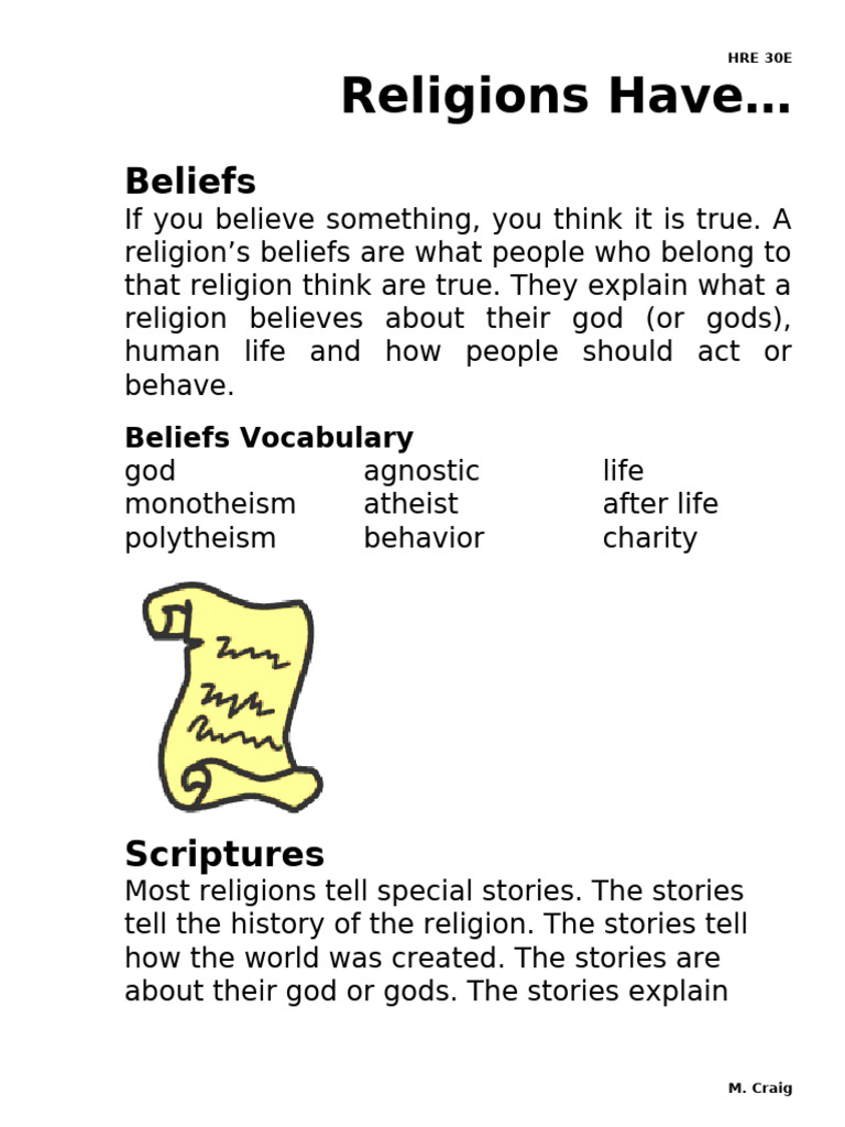Intro Religion Vocab | PDF