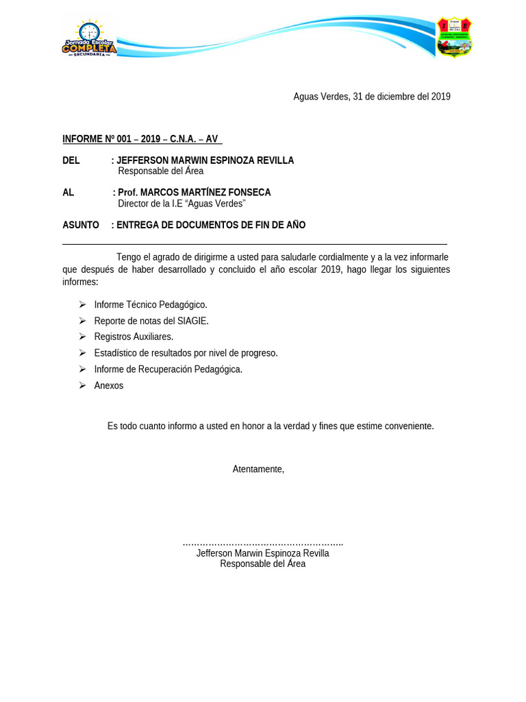 Carátula de Informe | PDF