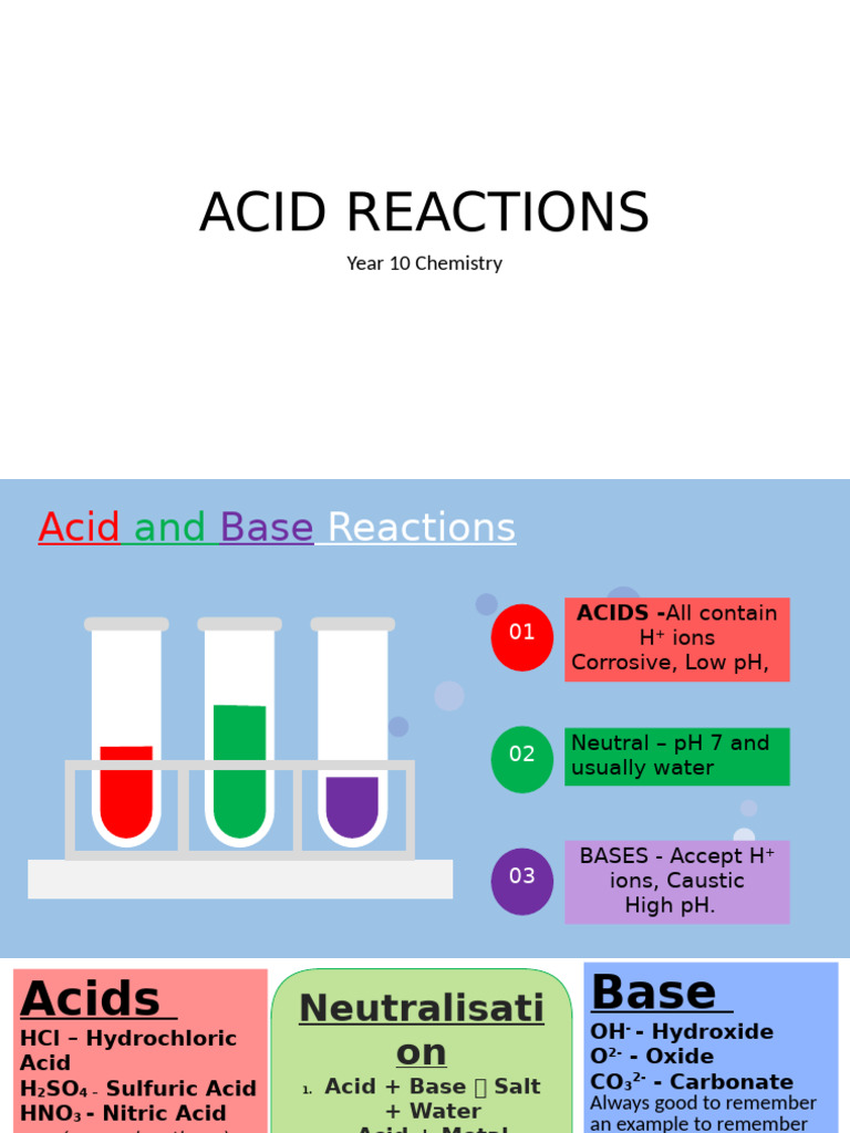 10 Chem Acid Reactions | PDF